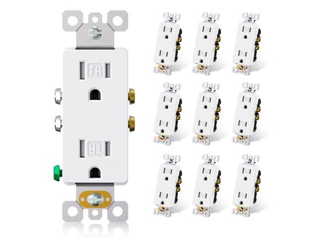 Click here for ELEGRP Matte White Decorator Wall Receptacle Outle... prices