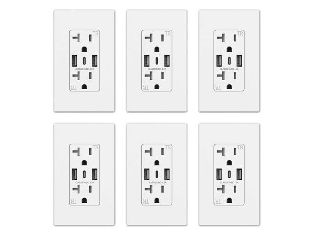 Click here for ELEGRP USB Wall Outlet  3-Port Dual Type C and Typ... prices