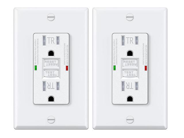 Click here for 2 Pack 15 Amp GFCI Outlet GFI Electrical Outlet Ta... prices