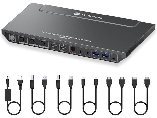 Click here for AV Access KVM Switch Dock for a Laptop and 2 Deskt... prices