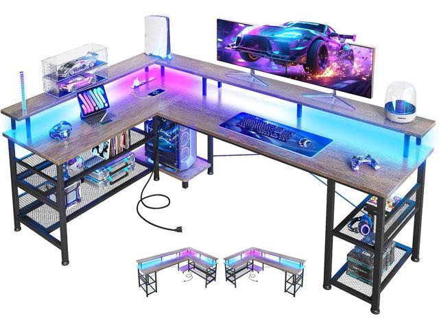 Click here for ODK 66 L Shaped Gaming Desk with Power Outlet and... prices