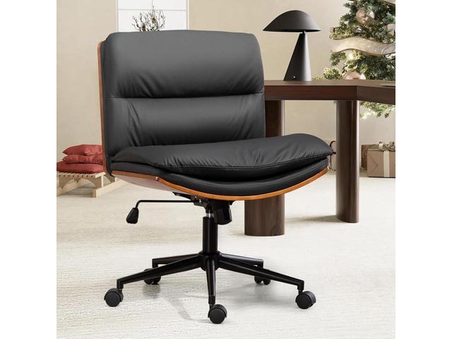 Click here for Armless Modern Walnut Office Desk Chair with Wheel... prices