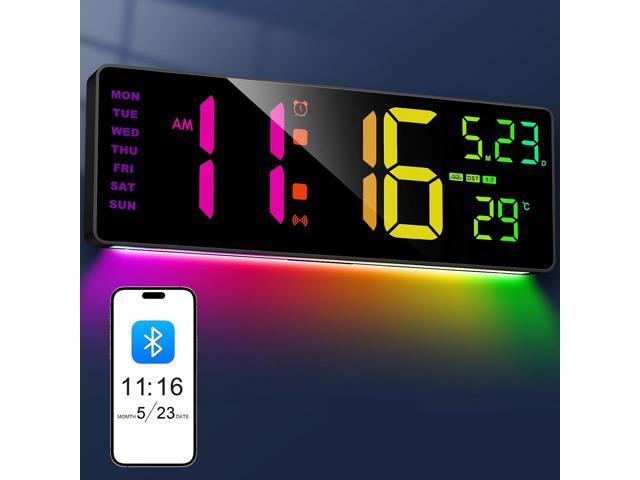 Click here for XREXS 16.3 Bluetooth Large Digital Wall Clock with... prices