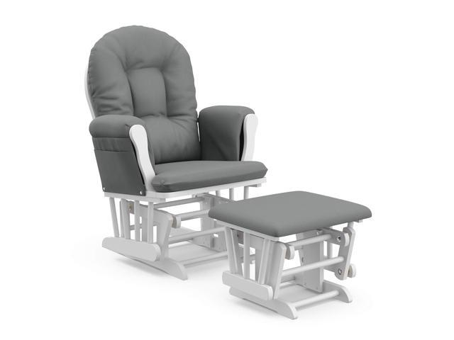 Click here for Storkcraft Premium Hoop Glider & Ottoman (White/Gr... prices