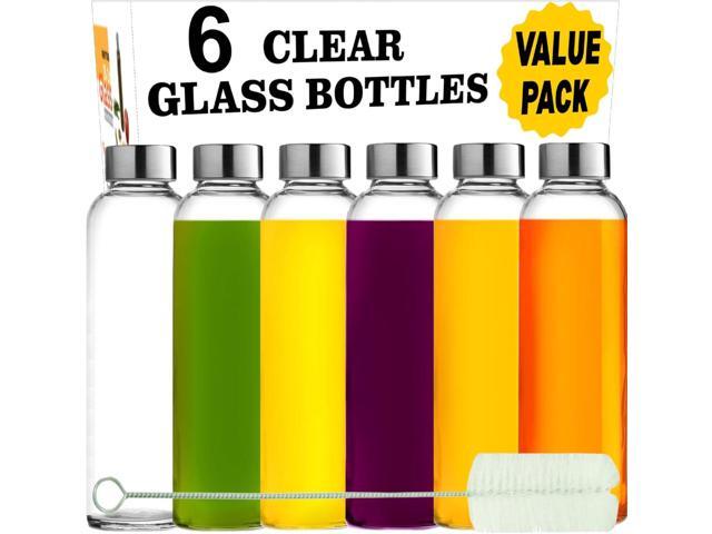 Click here for Brieftons Clear Glass Water Bottles With Caps: 6 P... prices