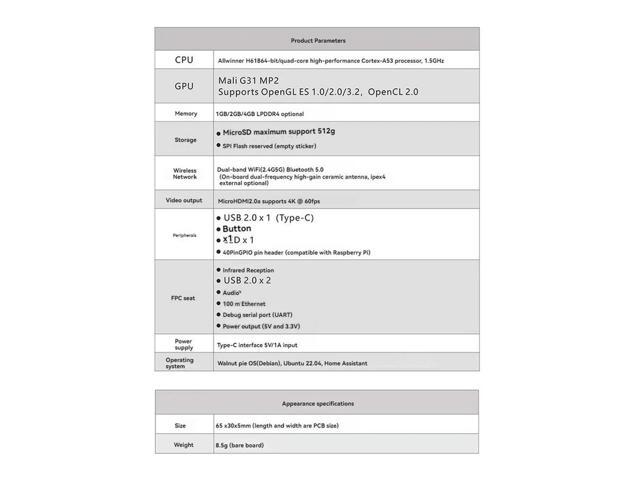 Click here for For WalnutPi ZeroW Development Board Allwinner H61... prices