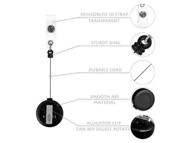 Click here for 10 Pack - Retractable ID Name Badge Holder Reels W... prices
