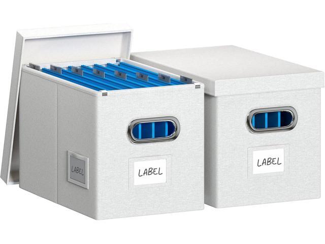 Click here for Hanging File Box with Lid  Set of 2 Filing Organiz... prices