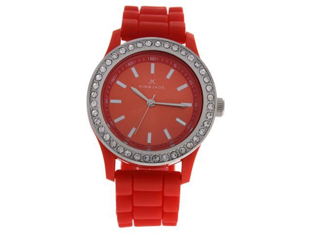 Click here for 2032L-R Orange Silicone Strap Watch by Kim & Jade... prices