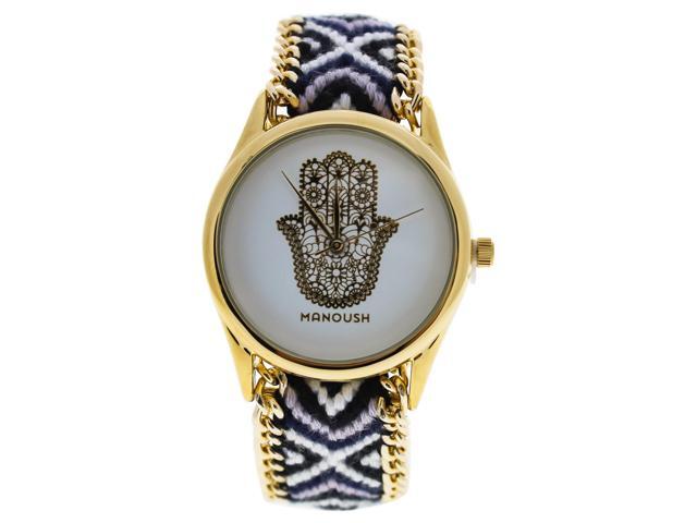 Click here for MSHHIWH Hindi Hand - Gold/Black Nylon Strap Watch... prices
