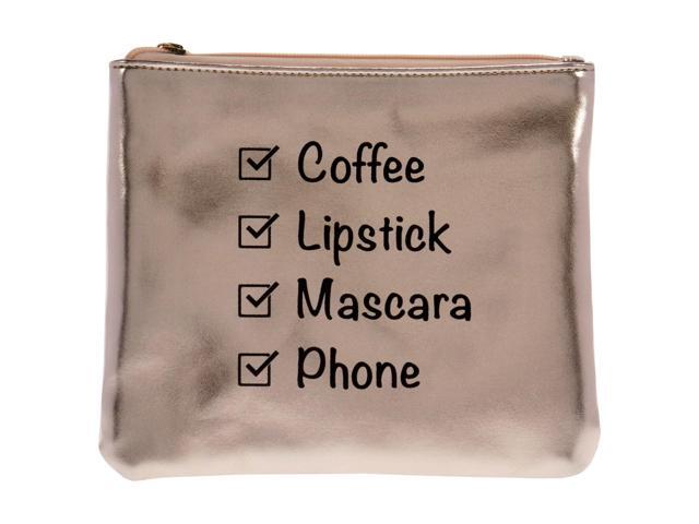 Click here for Cosmetic Bag - Metal Pink by Reaction Retail for W... prices