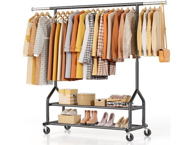 Click here for EAGMAK Heavy Duty Clothes Rack Load 556 LBS  Rolli... prices