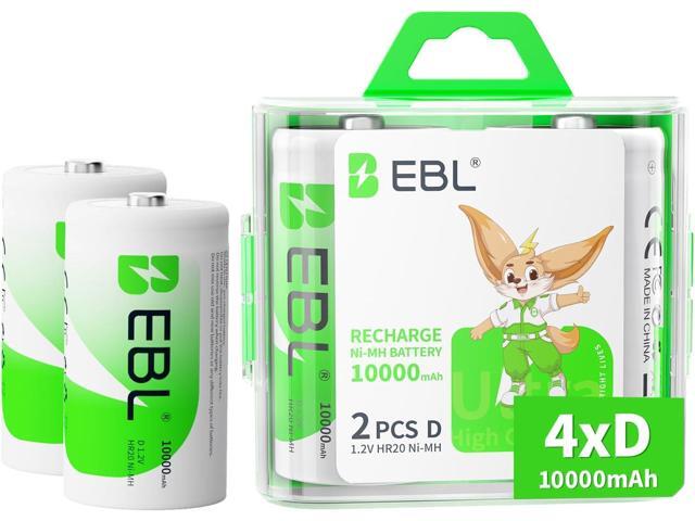Click here for EBL D Cell Batteries 10 000mAh Ultra Pro Ni-MH Rec... prices