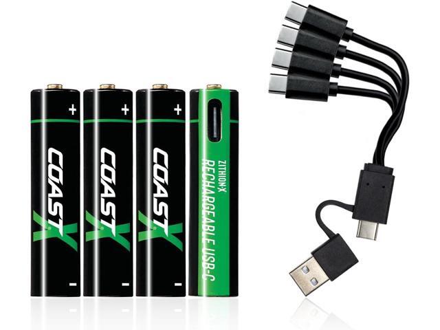 Click here for Coast AAA USB-C Rechargeable Batteries  ZITHION-X... prices