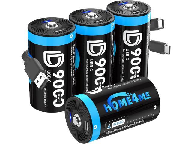 Click here for Rechargeable D Batteries 4 Pack  9000mWh Rechargea... prices