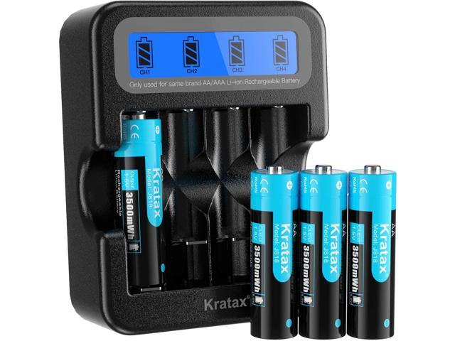 Click here for Kratax AA Rechargeable Lithium Batteries  4 Pack 1... prices