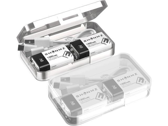 Click here for 4 Pack Rechargeable 9V Batteries  1300mAh High Cap... prices