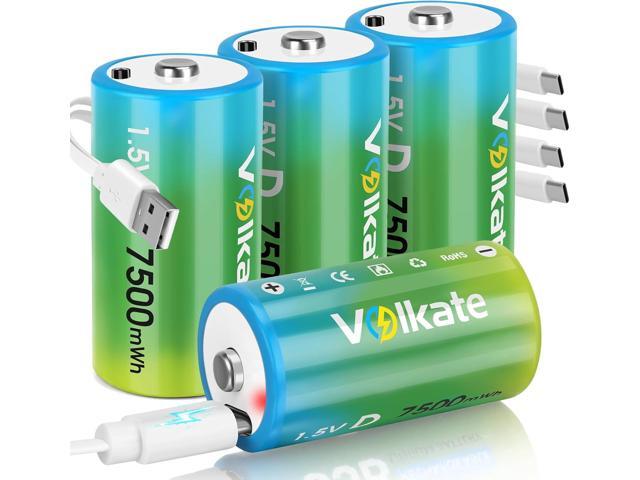 Click here for Rechargeable D Cell Batteries 4 Pack  1.5V 7500mwh... prices