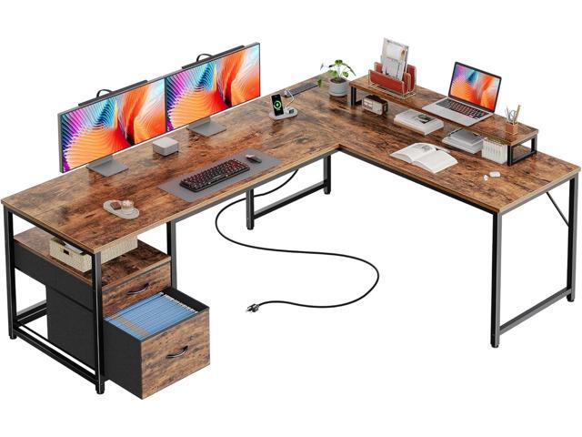 Click here for PRAISUN 63 Inch L Shaped Desk with Power Outlets a... prices