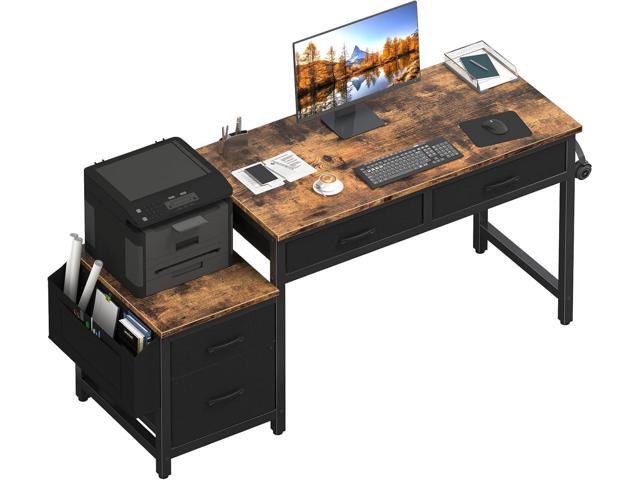 Click here for Lufeiya Computer Desk with Fabric File Drawers Cab... prices