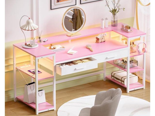 Click here for Pamray 58 Inch Computer Desk with Monitor Stand an... prices