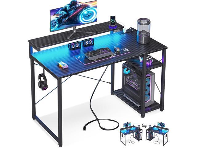 Click here for MOTPK 40 Inch Small Gaming Desk with Storage & Led... prices