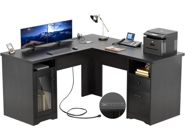 Click here for Unikito L Shaped Office Desk with Drawer  60 Inch... prices