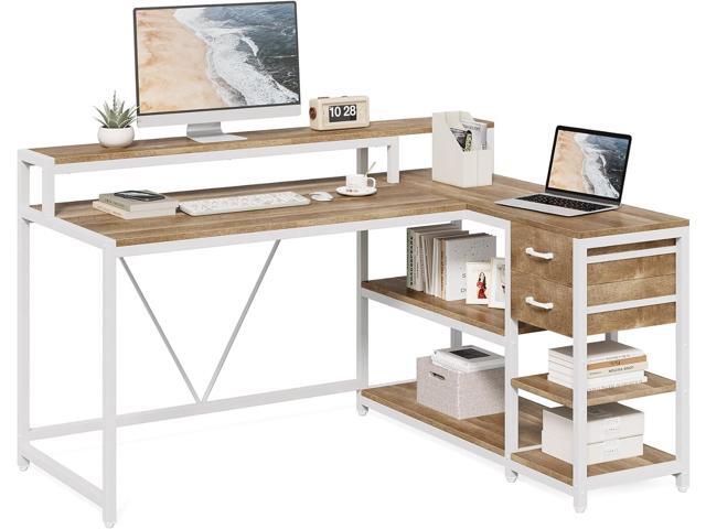 Click here for LITTLE TREE 55-Inch L-Shaped Computer Desk  Revers... prices