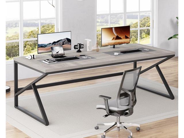 Click here for HSH 78 Inch Long Home Office Desk  Extra Large Gre... prices