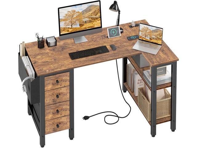 Click here for Lufeiya L Shaped Desk with Drawers & Storage Shelv... prices
