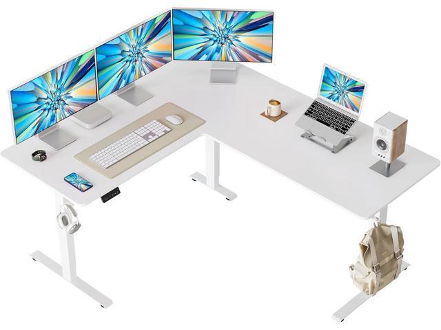 Click here for FEZIBO 63 x 55L Shaped Standing Desk Adjustable He... prices