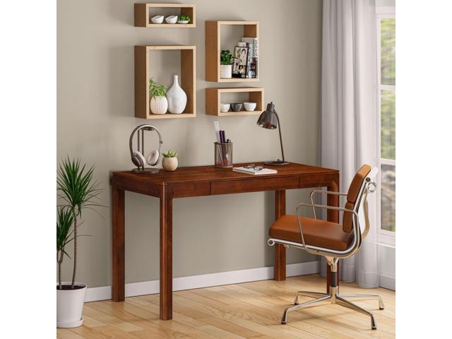Click here for NTC Flow Modern Wooden Rectangle Desk Table with H... prices