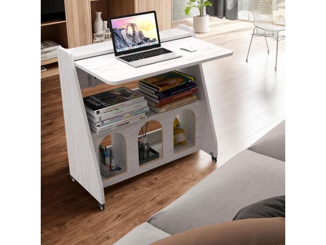 Click here for Pmnianhua Farmhouse Portable Desk on Wheels Mobile... prices