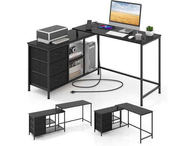 Click here for Tangkula 81 Inch L-Shaped Desk with Power Outlet... prices