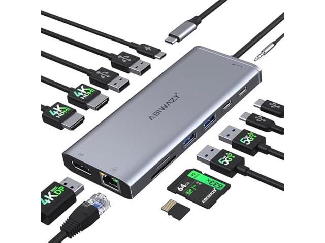 Click here for USB C Hub USB-C Docking Station Dual Monitor 14 in... prices