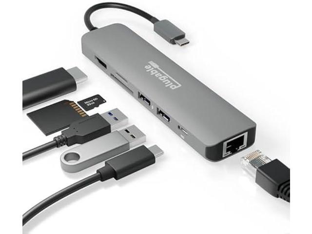 Click here for Plugable 7-in-1 USB C Hub Multiport Adapter with E... prices