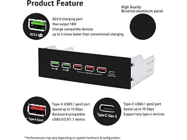 Click here for EZDIY-FAB 5.25in 10Gbps USB 3.1 Gen2 Hub and Type-... prices