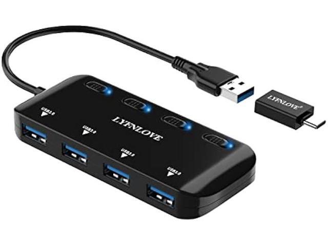 Click here for 4-Port USB Hub 3.0 with USB C AdapterLYFNLOVE USB... prices