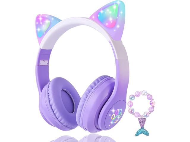 Click here for Cat Ear Kids Headphones Bluetooth  LED Light up Wi... prices