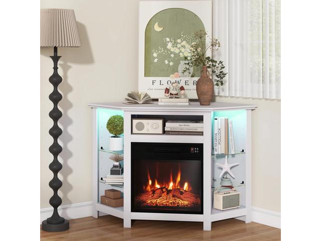 Click here for RELAX4LIFE Corner Fireplace TV Stand - Electric Fi... prices
