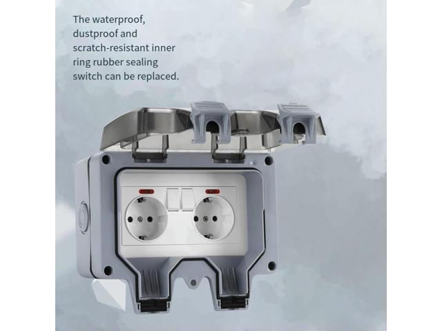 Click here for Waterproof Outdoor Socket Box IP66 with 2gang EU T... prices