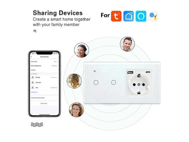 Click here for Touch Switch with Integrated USB Power EU Socket D... prices
