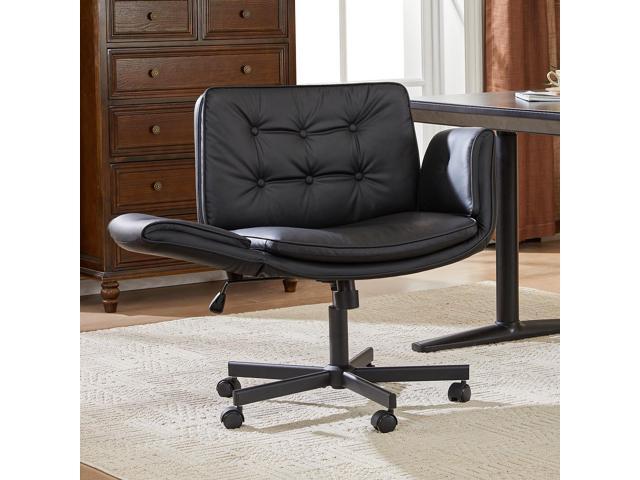 Click here for Criss Cross Chair with Armrests & Wheels  PU Leath... prices
