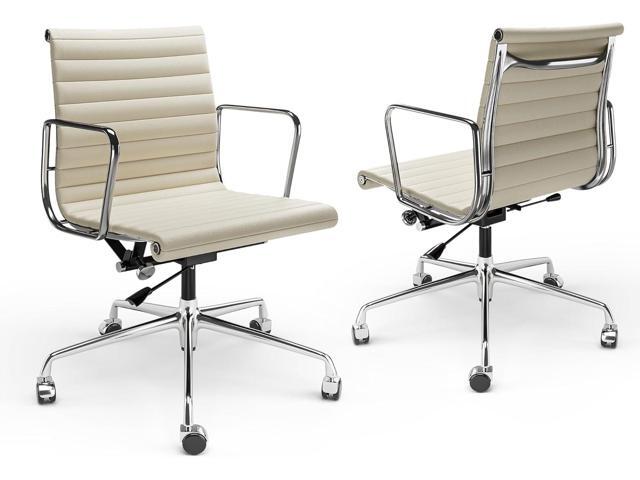 Click here for Ribbed Office Chair with Top Grain Leather - Mid B... prices