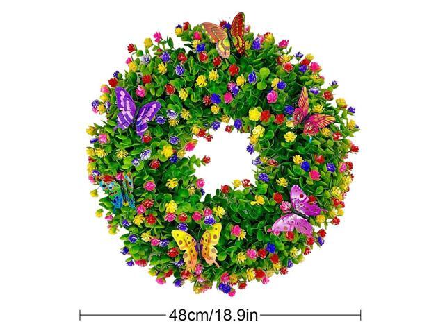 Click here for Artificial Eucalyptus Wreath Butterfly Flower Wrea... prices