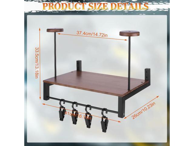 Click here for Wooden Helmet Organizer Rack with 5 Hooks Helmet H... prices