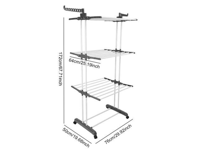 Click here for 4-Tier Folding Drying Rack Free Standing Movable L... prices