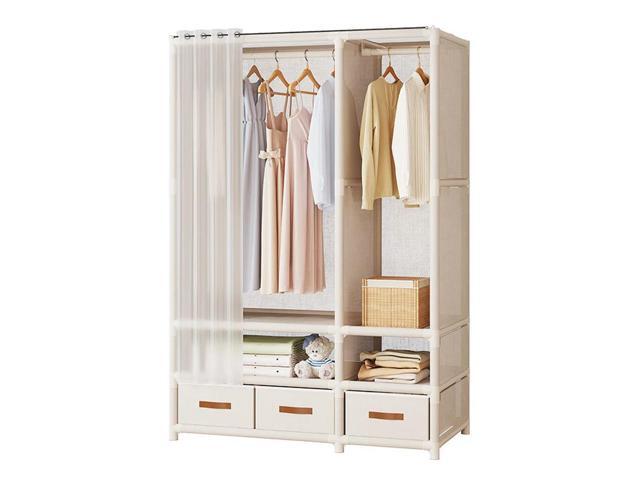 Click here for Fabric Floor Wardrobe Assemble Simple Non-Woven Ca... prices