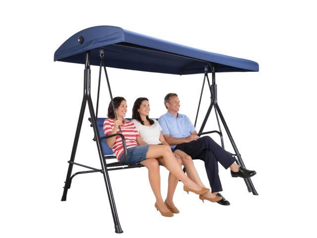 Click here for 3-Seat Patio Porch Swing Swing Canopy Outside Swin... prices