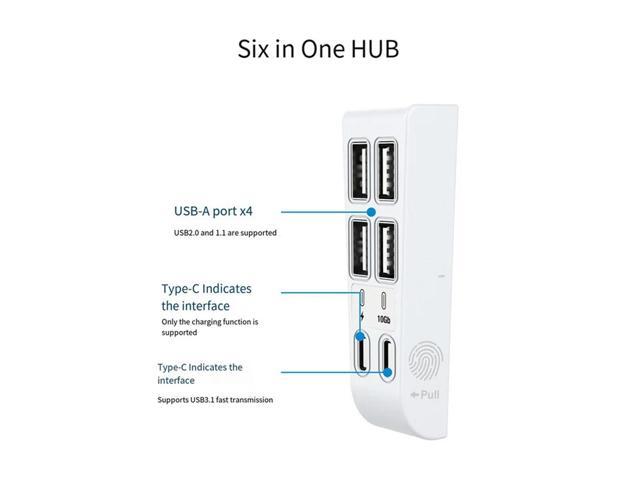 Click here for For PS5 Slim 6-In-1 USB 2.0 HUB Data Transfer Exte... prices